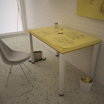 Giant post-it note desk - MoreInspiration