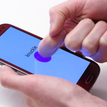 A touchscreen that can distinguish knuckle, stylus, nail, and finger ...